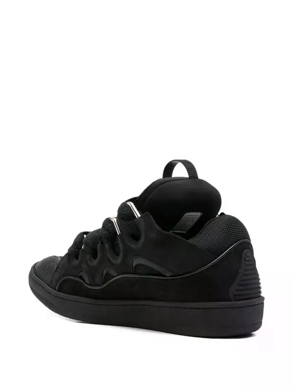 LANVIN Curb Lace-up Sneakers - Black