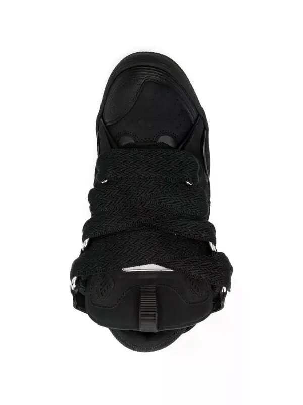 LANVIN Curb Lace-up Sneakers - Black