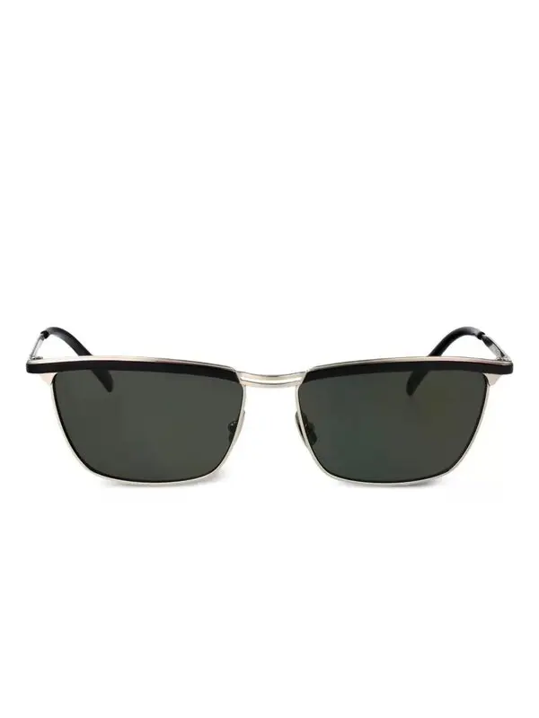 Saint Laurent Joe Rectangle-frame Sunglasses - Silver
