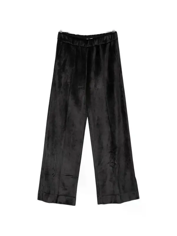 JIL SANDER Velvet Trousers - Black