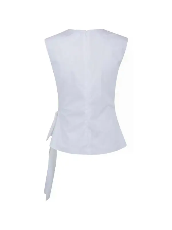 Mantū Sleeveless Tie-detail Top - White