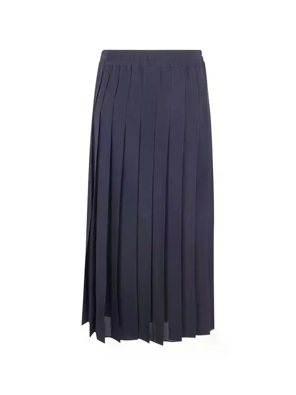 Mantū Pleated Drawstring Midi Skirt - Blue
