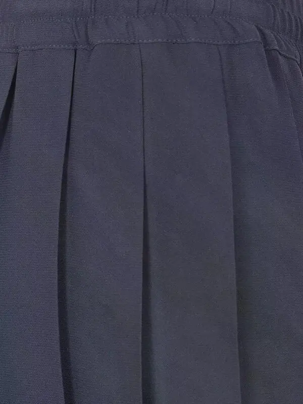 Mantū Pleated Drawstring Midi Skirt - Blue