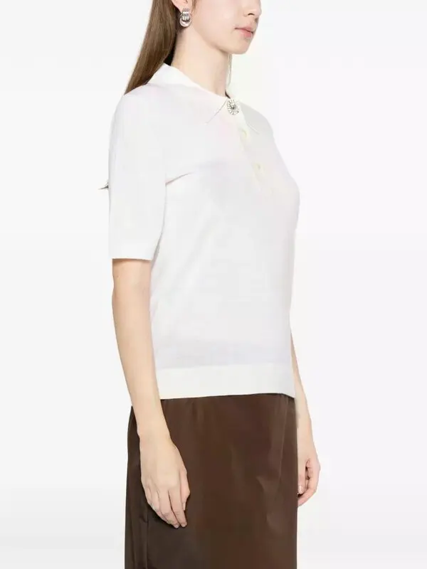 N°21 Embellished Button Polo Top