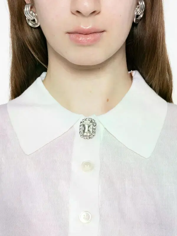 N°21 Embellished Button Polo Top