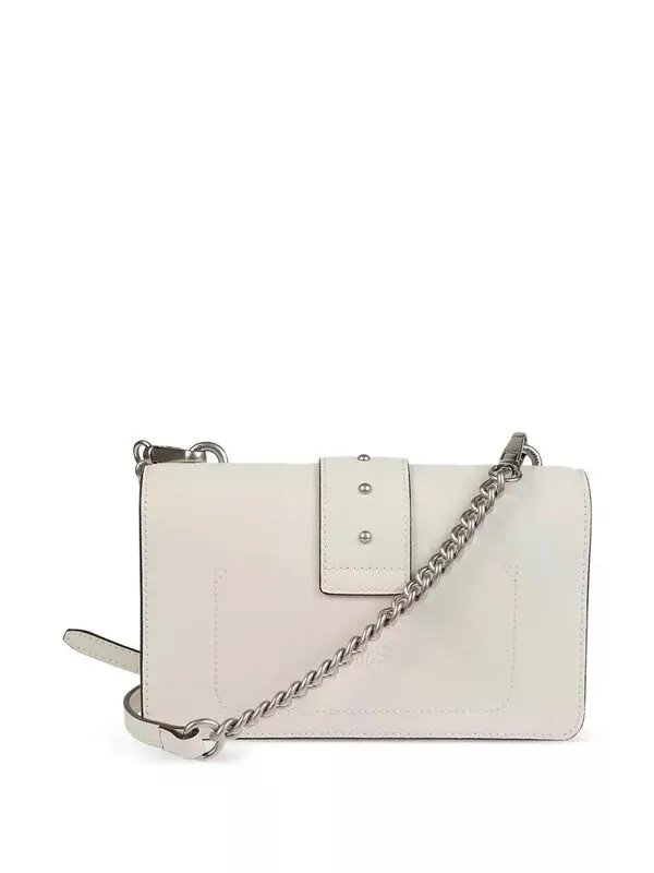 Pinko Love Bag One Small Crossbody Bag In Leather - White