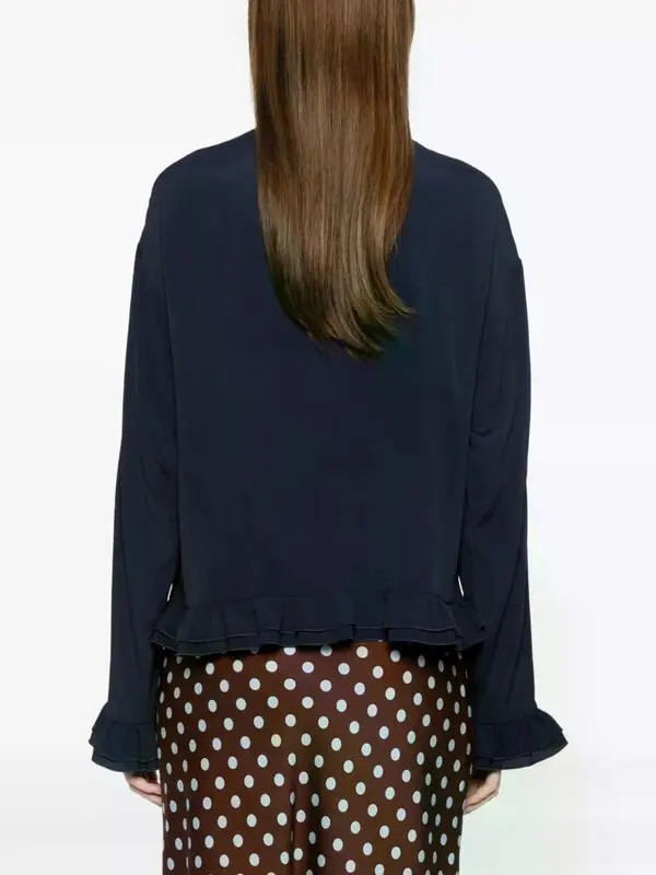 N°21 Ruffled Trim Shirt - Blue