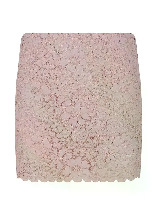 GIANLUCA CAPANNOLO Floral-lace Skirt - Pink