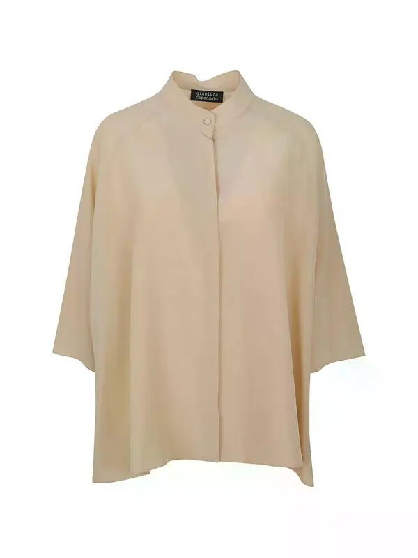 GIANLUCA CAPANNOLO Stand-collar Top - Neutrals