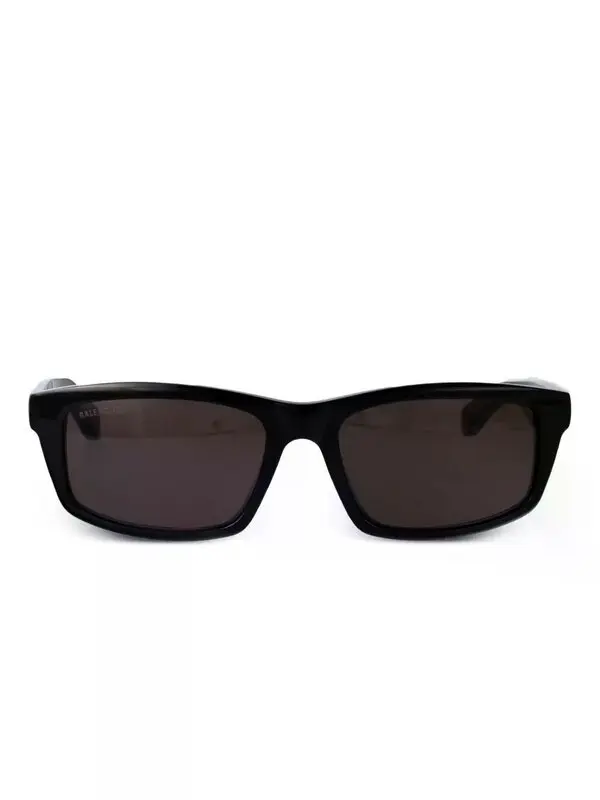 Balenciaga Rectangle-frame Sunglasses - Black