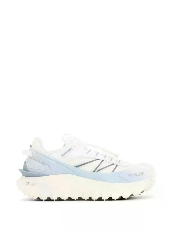 Moncler Leather Lug Sole Sneakers - White