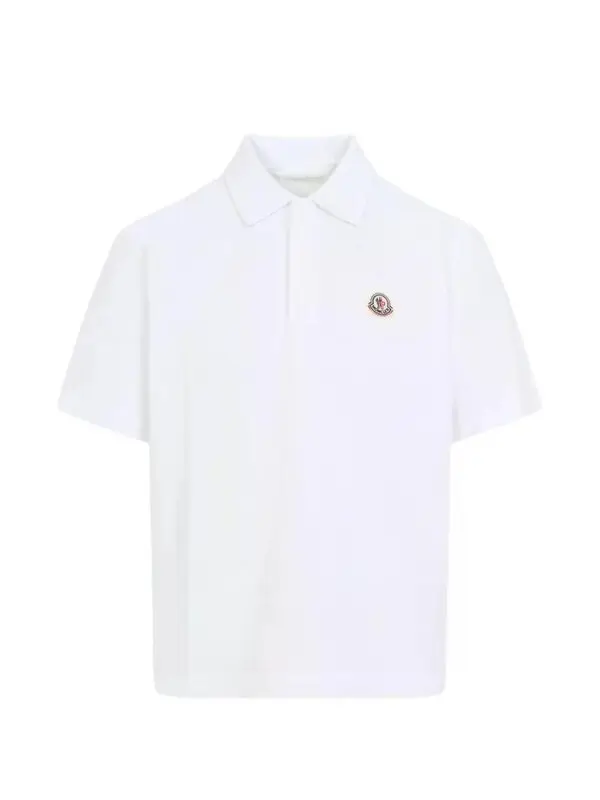 Moncler Patch Polo Shirt - White