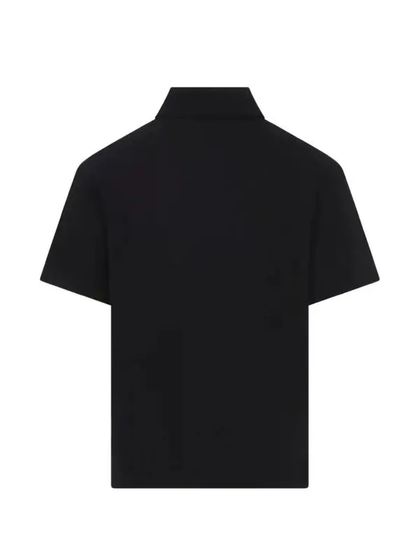 Moncler Logo-patch Polo Shirt - Black