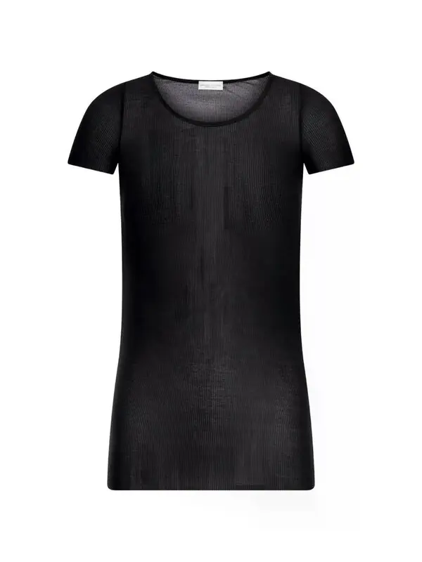 ROBERTO COLLINA Ribbed T-shirt - Black
