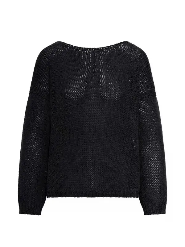 ROBERTO COLLINA Open-knit Sweater - Black