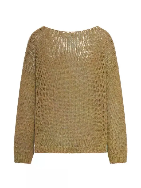 ROBERTO COLLINA Open-knit Sweater - Neutrals