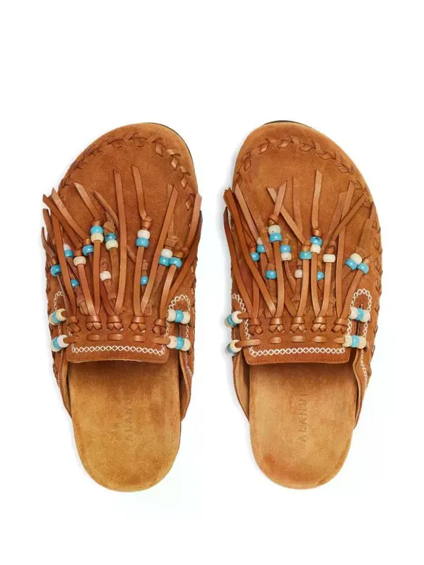 Alanui The Journey Beaded Flat Mules