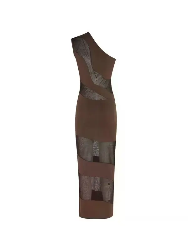 Federica Tosi One-shoulder Paneled Dress - Brown