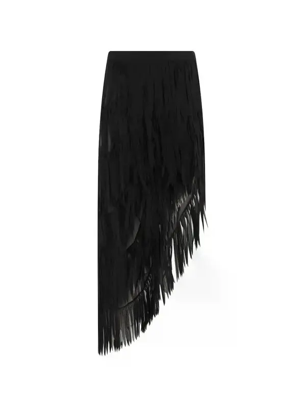 Erika Cavallini Melania Fringed Skirt - Black