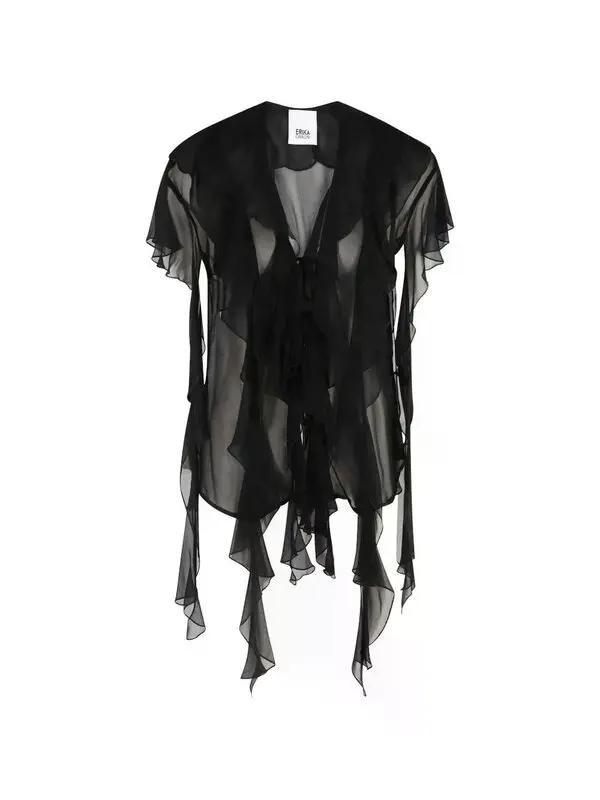 Erika Cavallini Lia Ruffled Tie Blouse