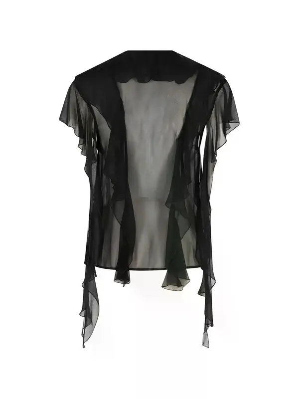Erika Cavallini Lia Ruffled Tie Blouse