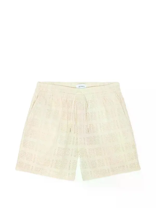 LES DEUX Drawstring Open-work Deck Shorts