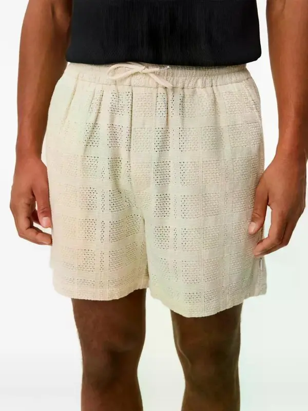 LES DEUX Drawstring Open-work Deck Shorts