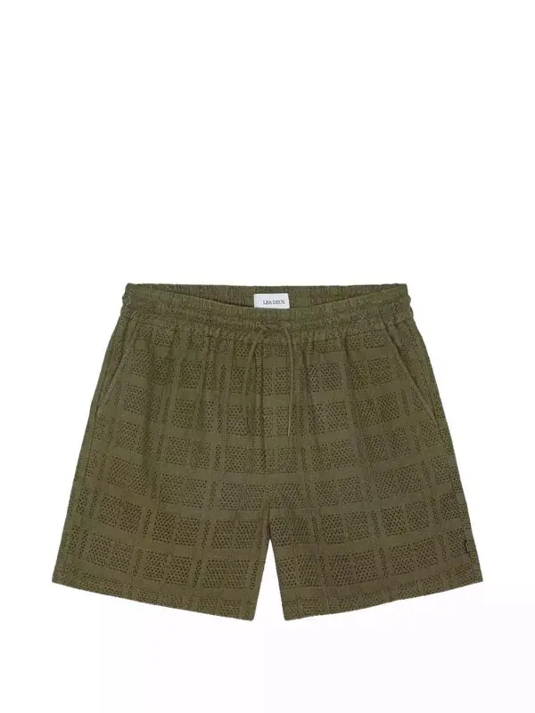 LES DEUX Drawstring Open-work Deck Shorts