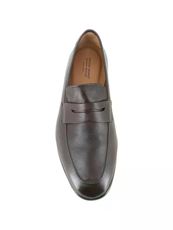 ANTONIO MAURIZI Leather Penny Loafers