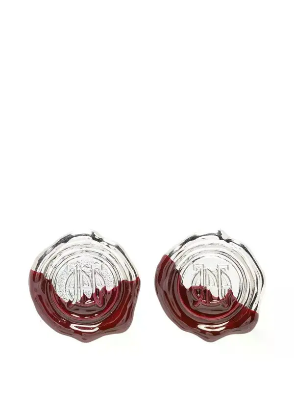 Jean Paul Gaultier Logo-detail Earrings - Silver