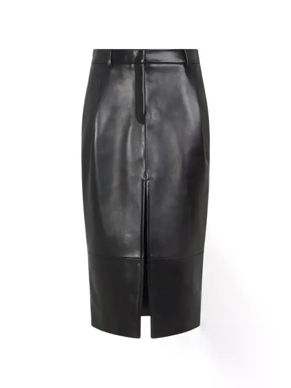 Khaite Split Leather Skirt