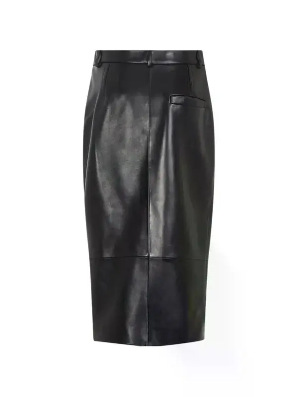 Khaite Split Leather Skirt