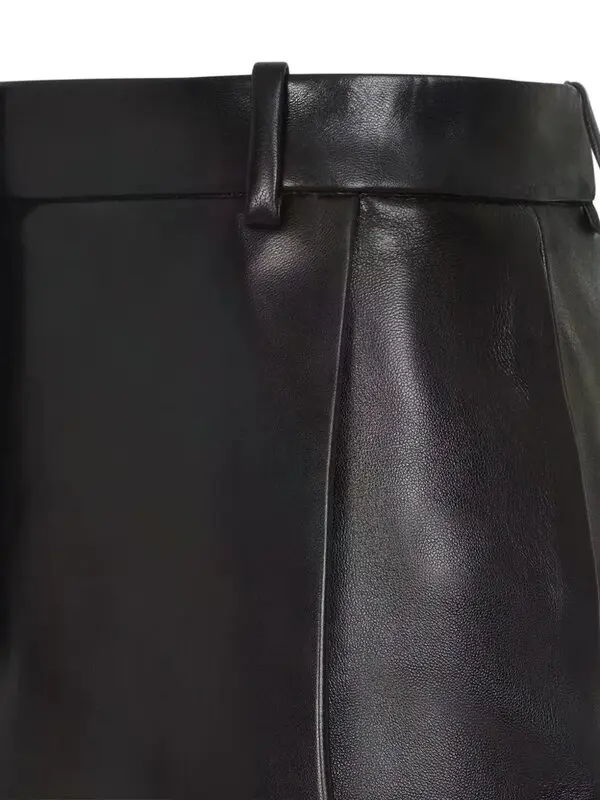 Khaite Split Leather Skirt