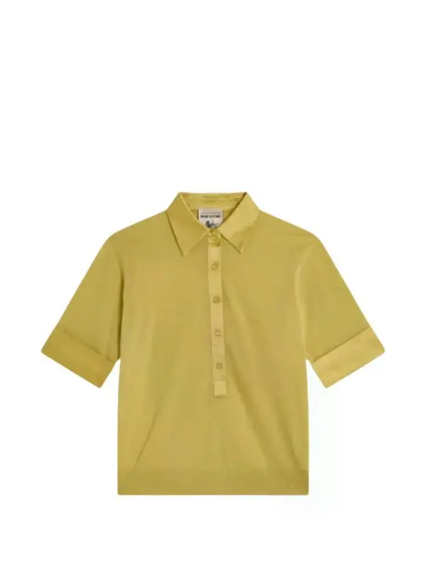 SEMICOUTURE Short-sleeve Polo Top - Yellow