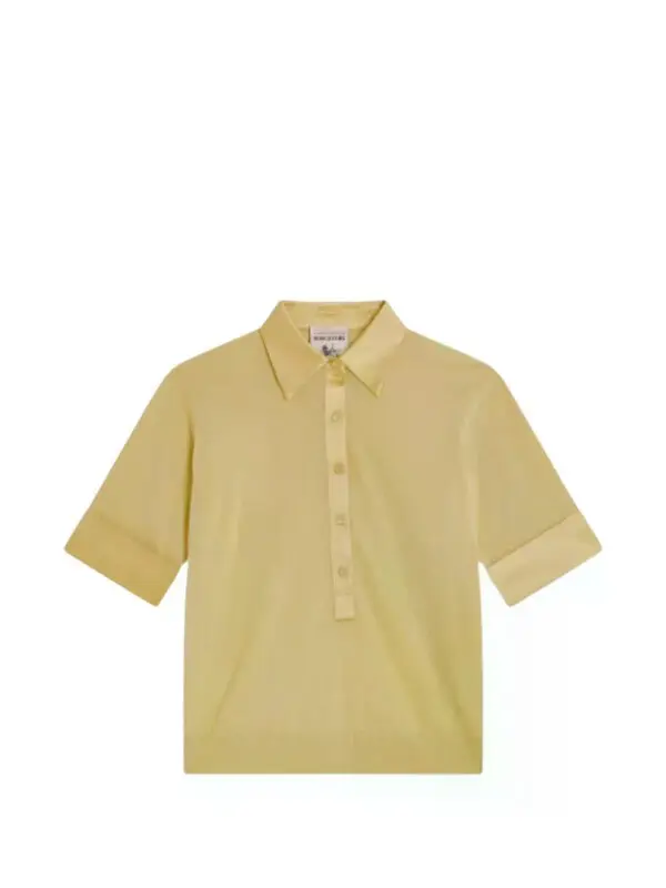 SEMICOUTURE Short-sleeve Polo Top - Yellow