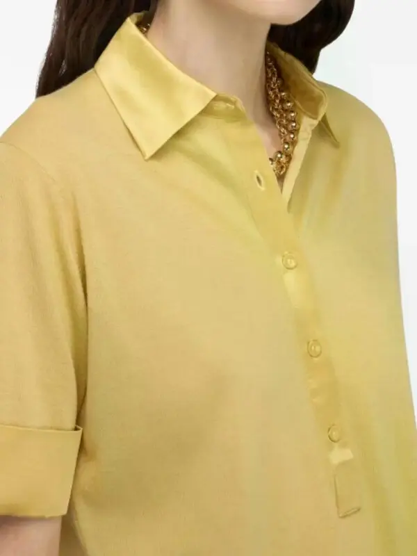 SEMICOUTURE Short-sleeve Polo Top - Yellow