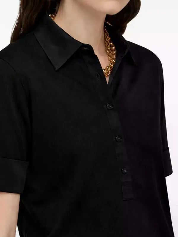 SEMICOUTURE Short-sleeve Polo Top - Black