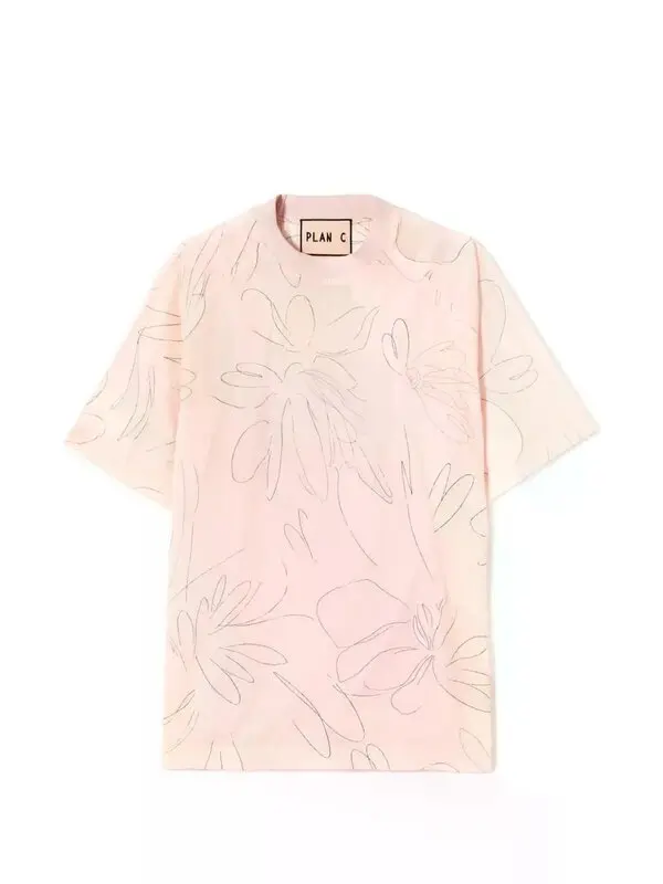 Plan C Floral-print T-shirt - Pink