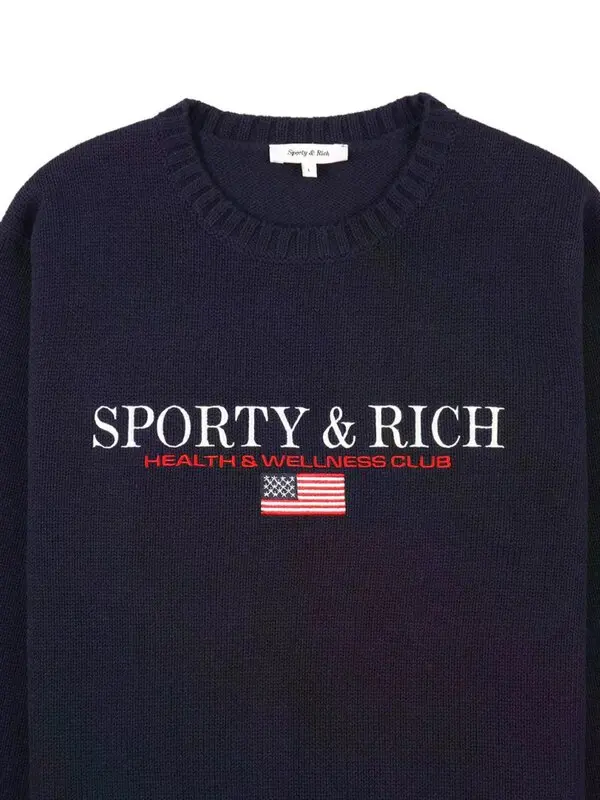 Sporty & Rich S&r Nautical Graphic Crewneck Sweatshirt