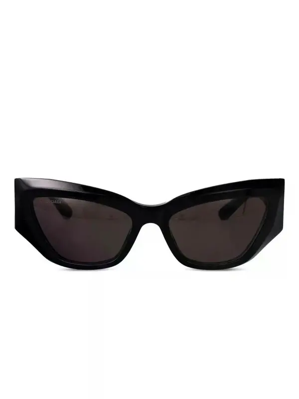 Balenciaga Bb-logo Geometric-frame Sunglasses - Black
