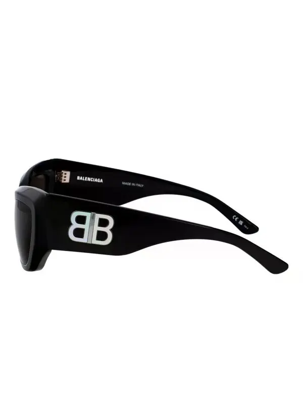 Balenciaga Geometric-frame Sunglasses - Black