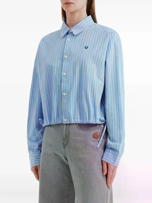 CHOCOOLATE Striped Cotton Shirt - Blue