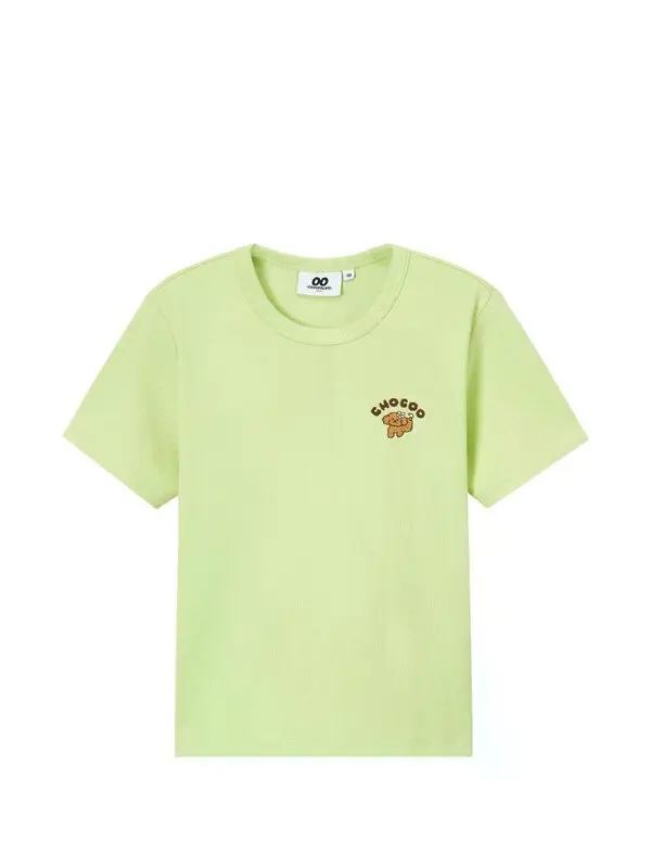 CHOCOOLATE Embroidered-detail Cotton T-shirt - Green