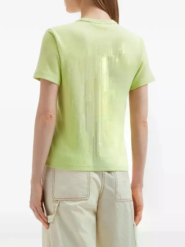 CHOCOOLATE Embroidered Detail Cotton T-shirt - Green