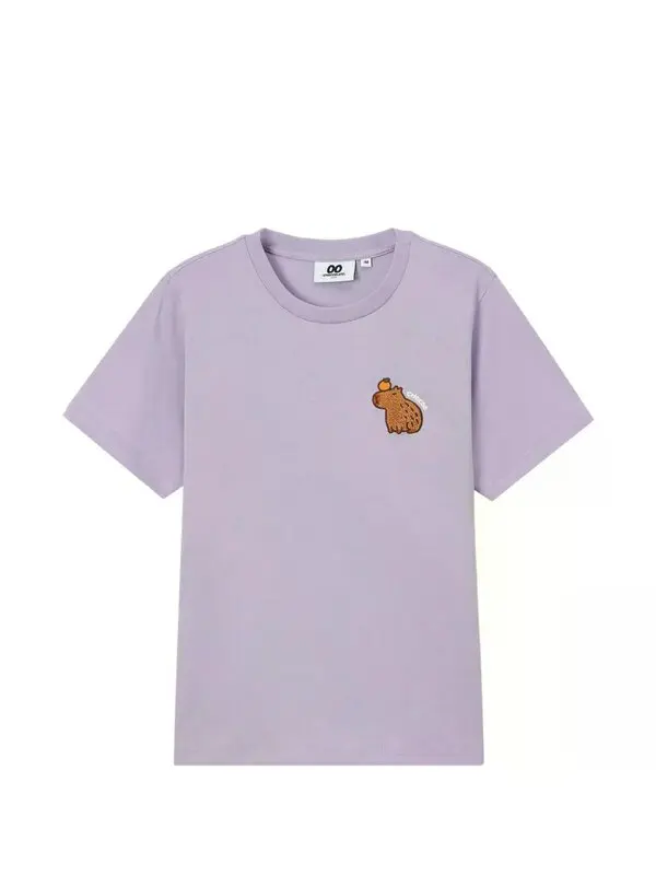 CHOCOOLATE Embroidered-detail Cotton T-shirt - Purple