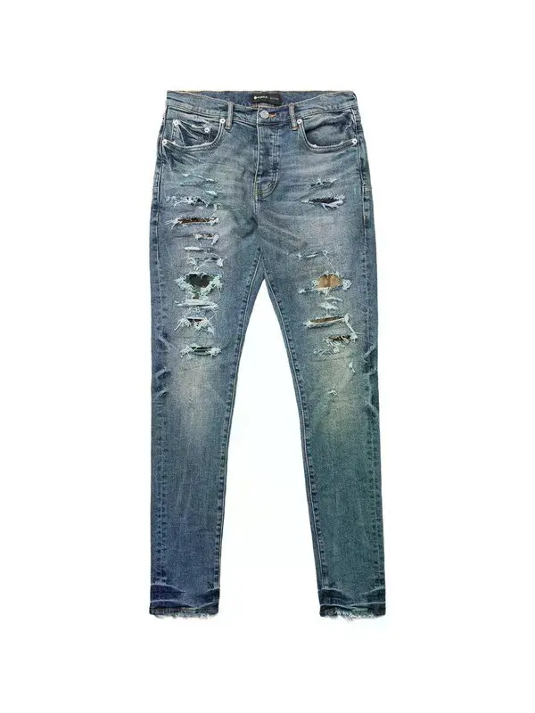 PURPLE BRAND Ripped Slim-fit Jeans - Blue