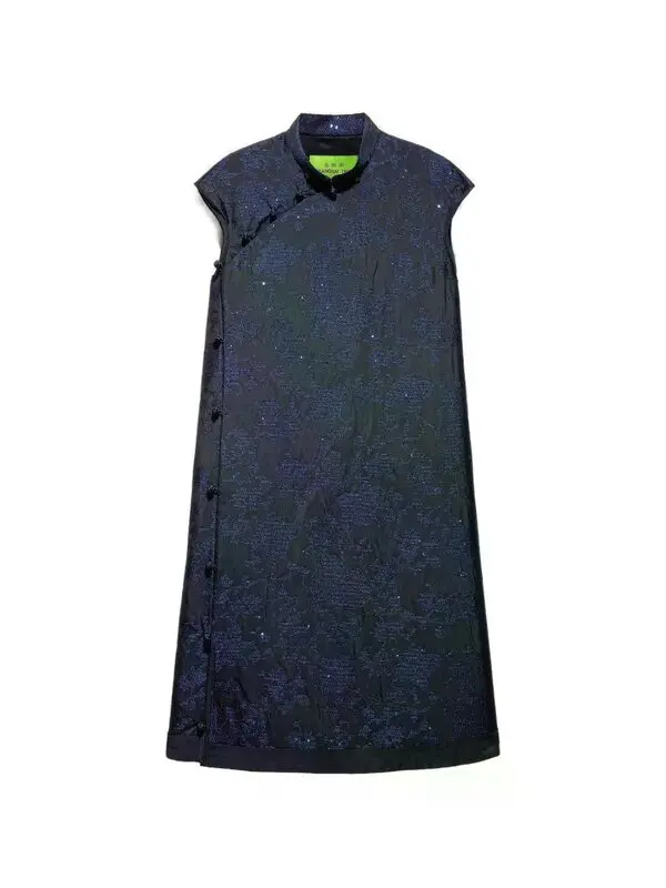 Shanghai Tang Floral-print Dress - Blue