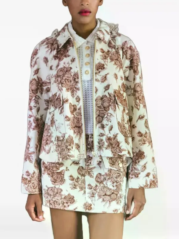 Cara Cara Andrew Floral-pattern Cropped Jacket