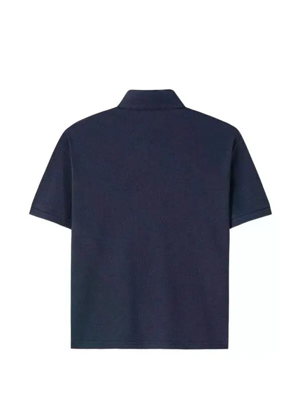 Shanghai Tang Horse-detail Polo Top - Blue