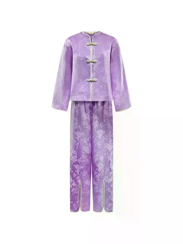 Shanghai Tang Floral Pyjama Set - Purple